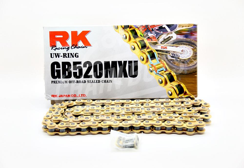 RK Chains 520 MXU Series Xring Sealed Gold Drive Chain