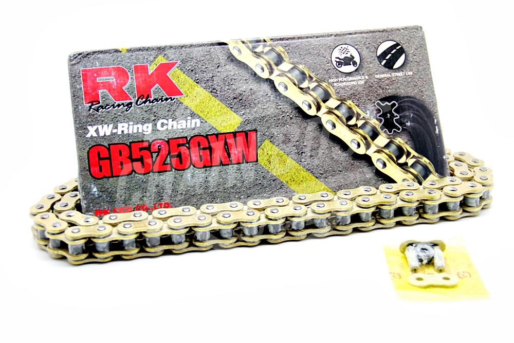 RK Chains 525 x 118 Links GXW Series Xring Sealed Gold Drive Chain