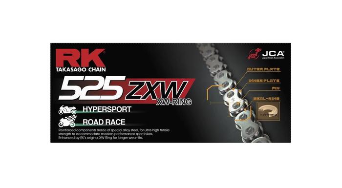 RK Chains 525 ZXW Series Xring Sealed Drive Chain